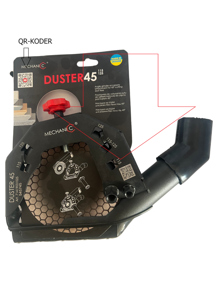 MECHANIC DUSTER 45 Dust-collector for Angle Grinder - Murerpoint ApS